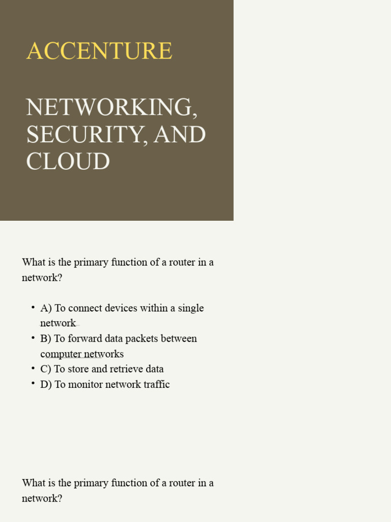 Accenture Networking | PDF | Cloud Computing | Firewall (Computing)