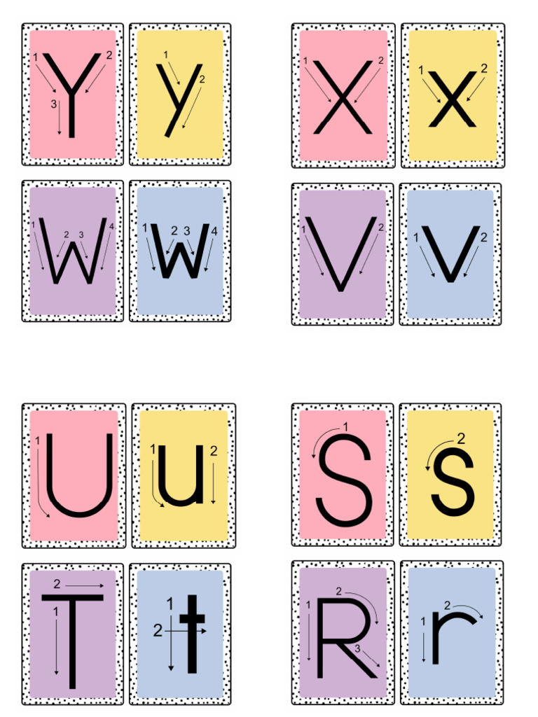Letras Mayusculas y Minusculas Tarjetas | PDF