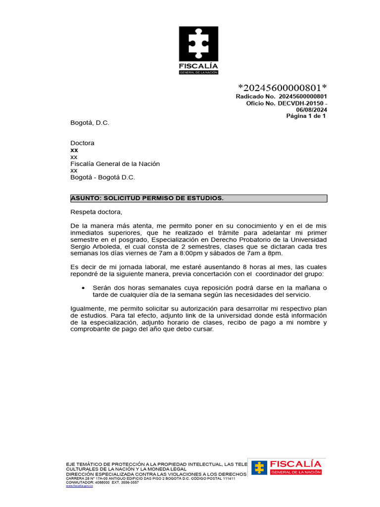 Oficio Permiso | PDF