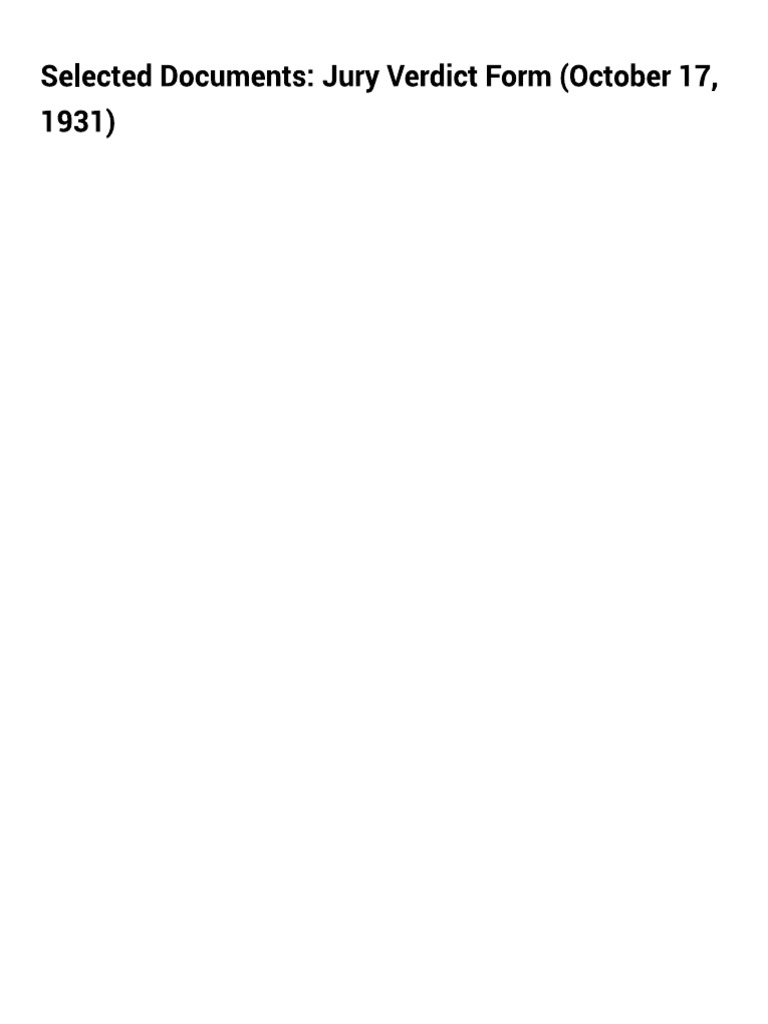 Al Capone Jury Verdict Form Oct 17 1931 | PDF