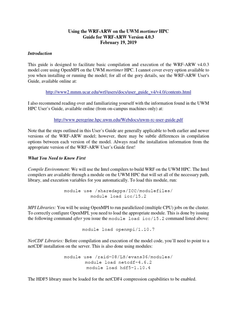 WRF guide | PDF | Command Line Interface | Windows Registry