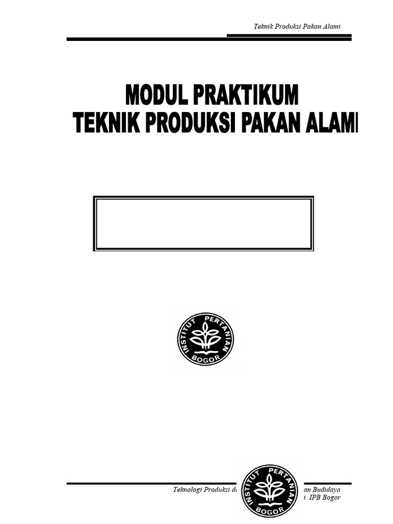 Modul Pakan Alami Draft | PDF