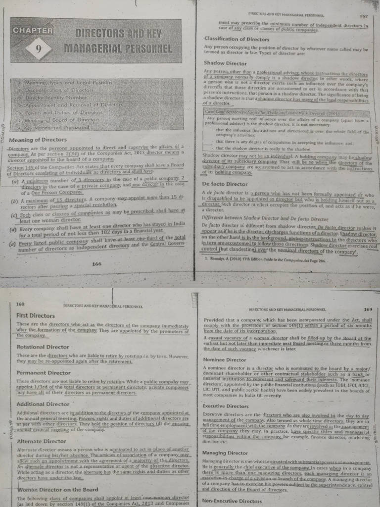 Directors and Key Managerial Personnel | PDF