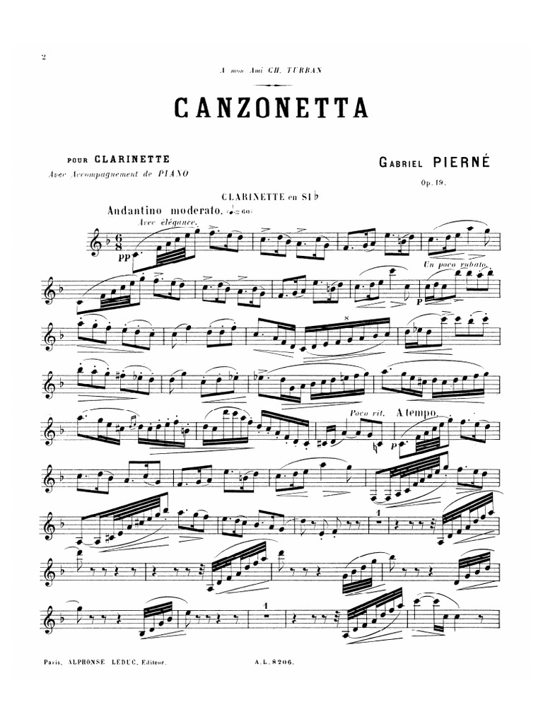 Pierne - Canzonetta | PDF