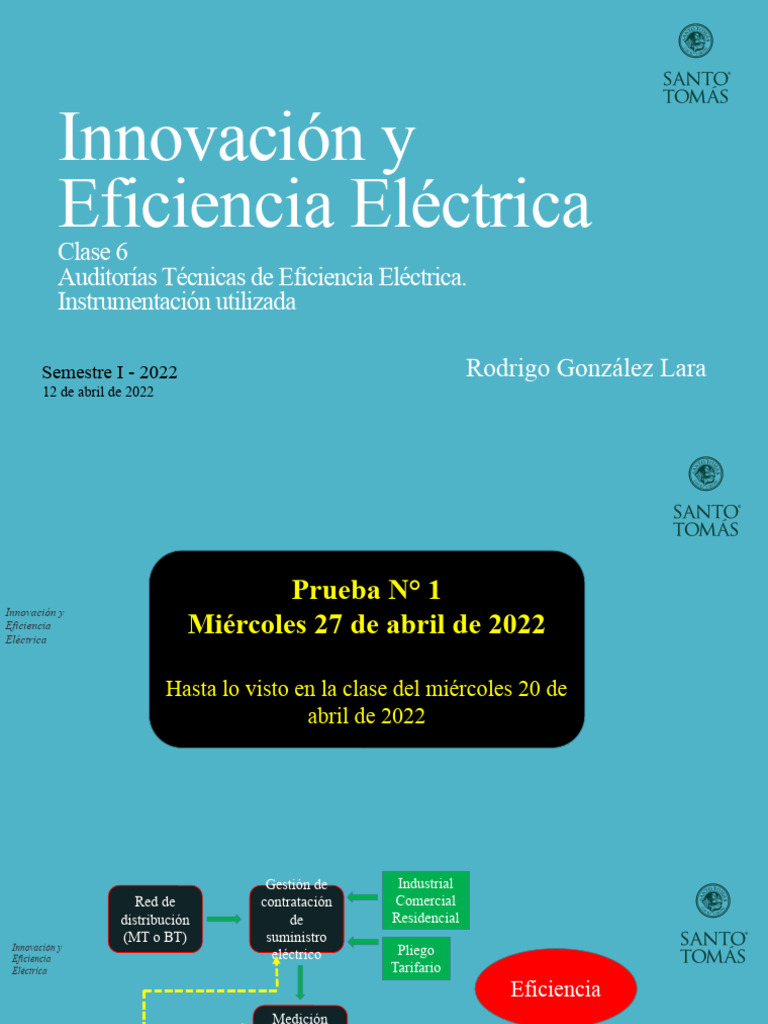Clase 6 IEE 1-2022 Instrumentos para Auditorã - As de Eficiencia Energã©tica | PDF | Uso ...