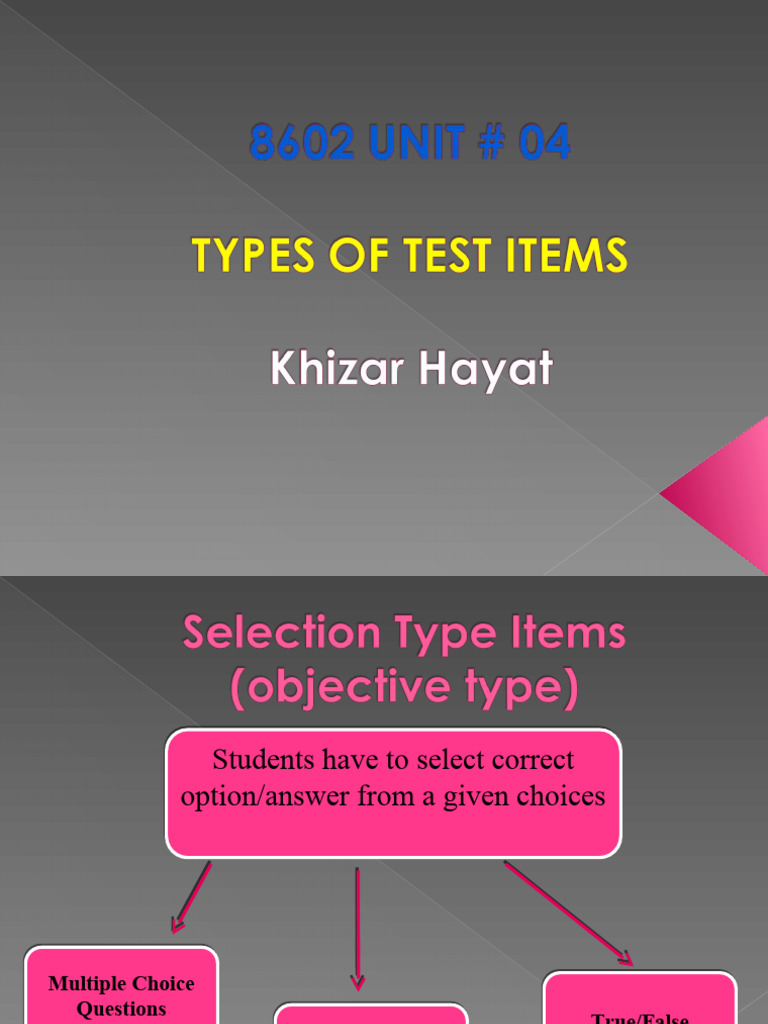 8602 Unit 04 Assesment | PDF | Multiple Choice | Learning