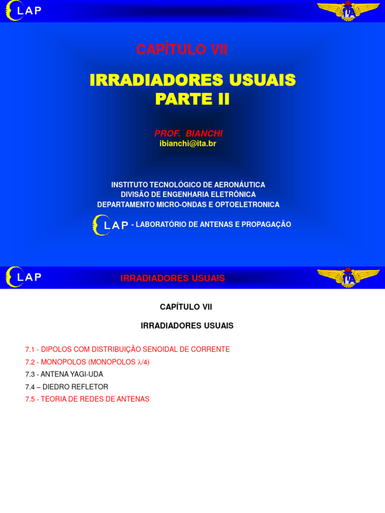 Antena Yagi-Uda: Princípios e Funcionamento | PDF | Antena (rádio ...