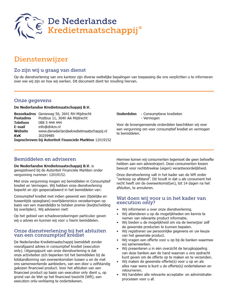 Dienstenwijzer DNKM | PDF