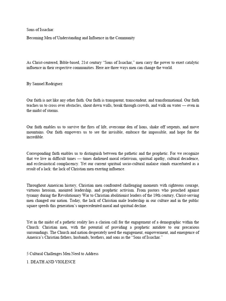 The Sons of Issachar | PDF | David | Saul