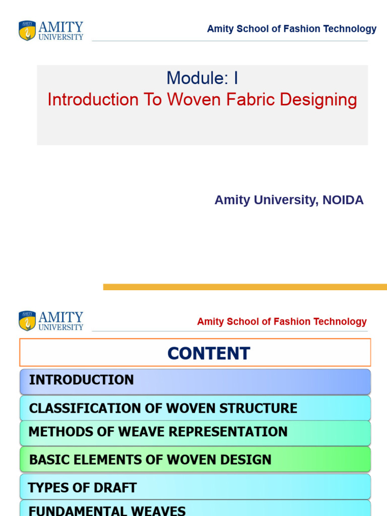 Fabric Const. 1 Module 1 | PDF | Weaving | Textiles