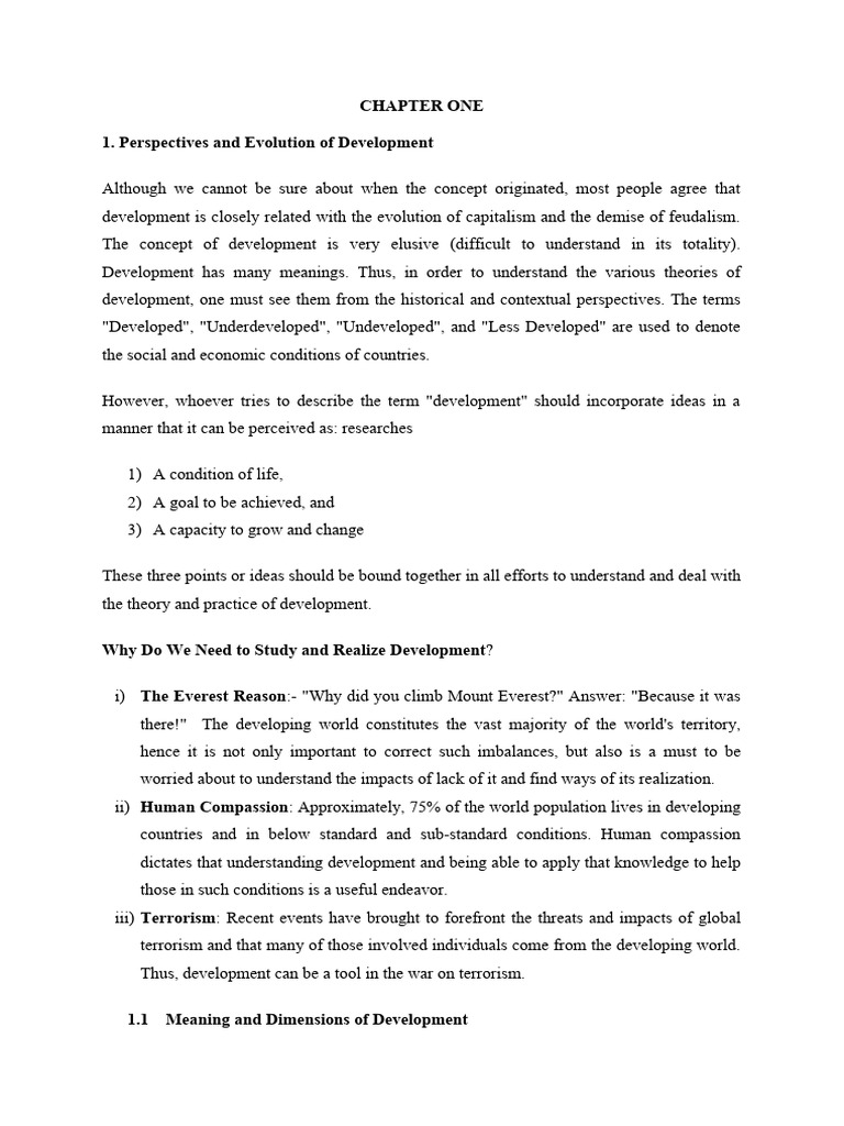 Theory & Politics of Development Ch-1&2 | PDF | Gross Domestic Product ...