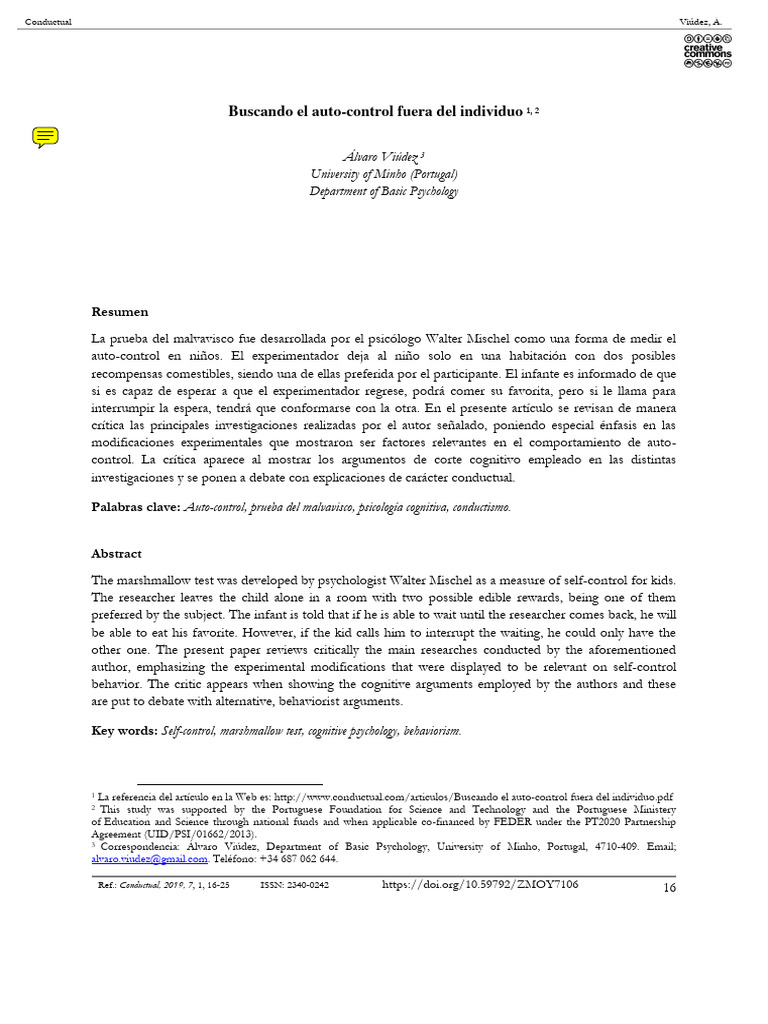 Buscando El Auto-Control Fuera Del Individuo | PDF | Pensamiento | Comportamiento