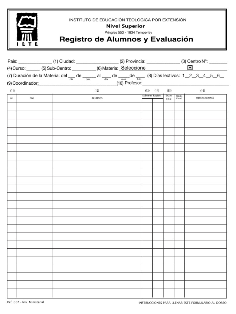 Formulario 302 - 23 Editable | PDF | Escuelas | Etapas educativas