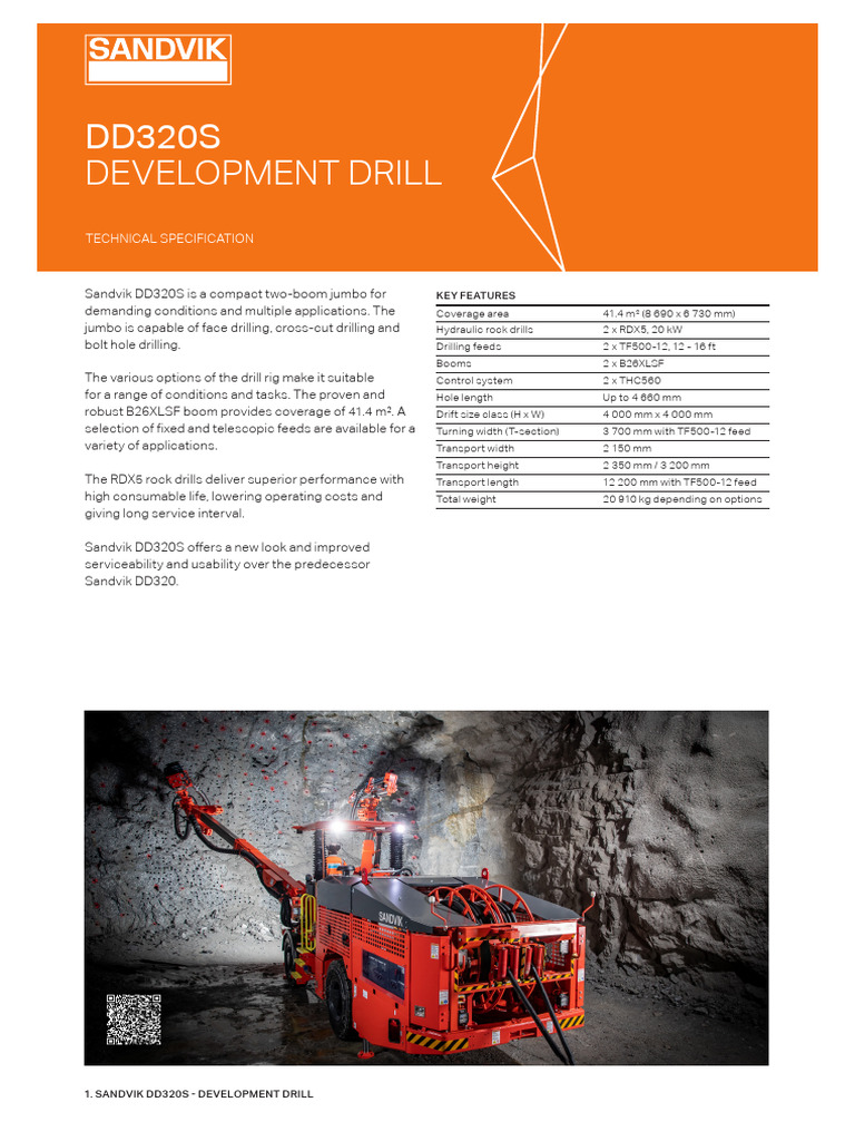 Dd320s Specification Sheet English | PDF | Drill | Drilling