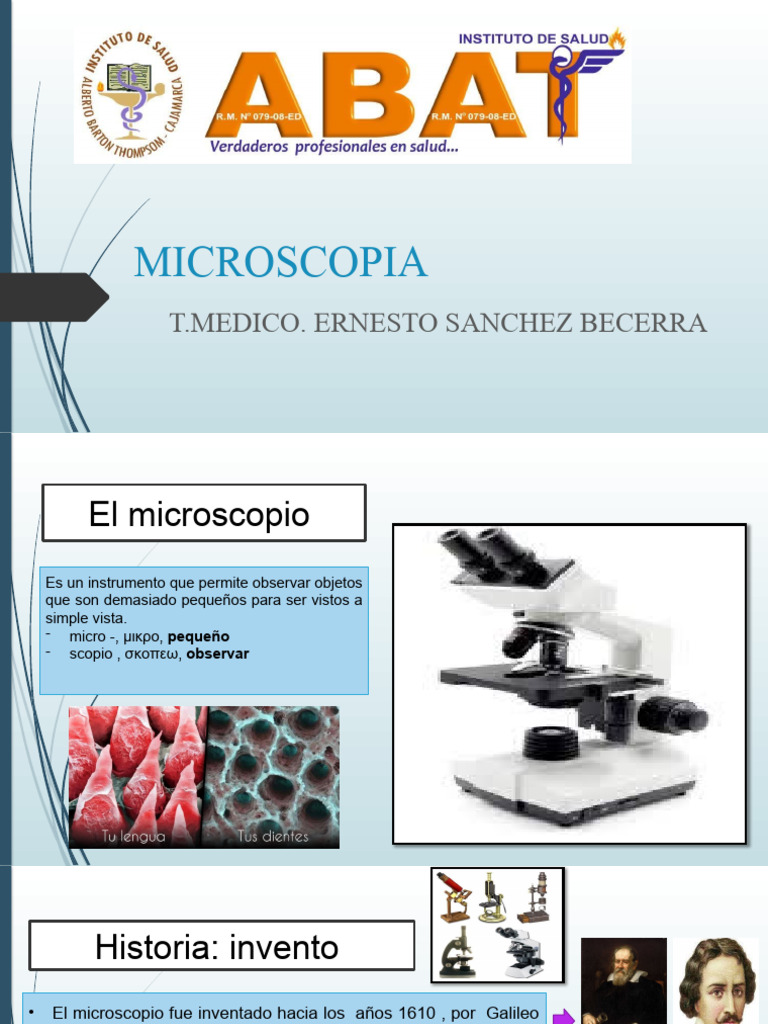Microscopia - 3 Clase 2da Unidad | PDF | Microscopio | Lente de la cámara