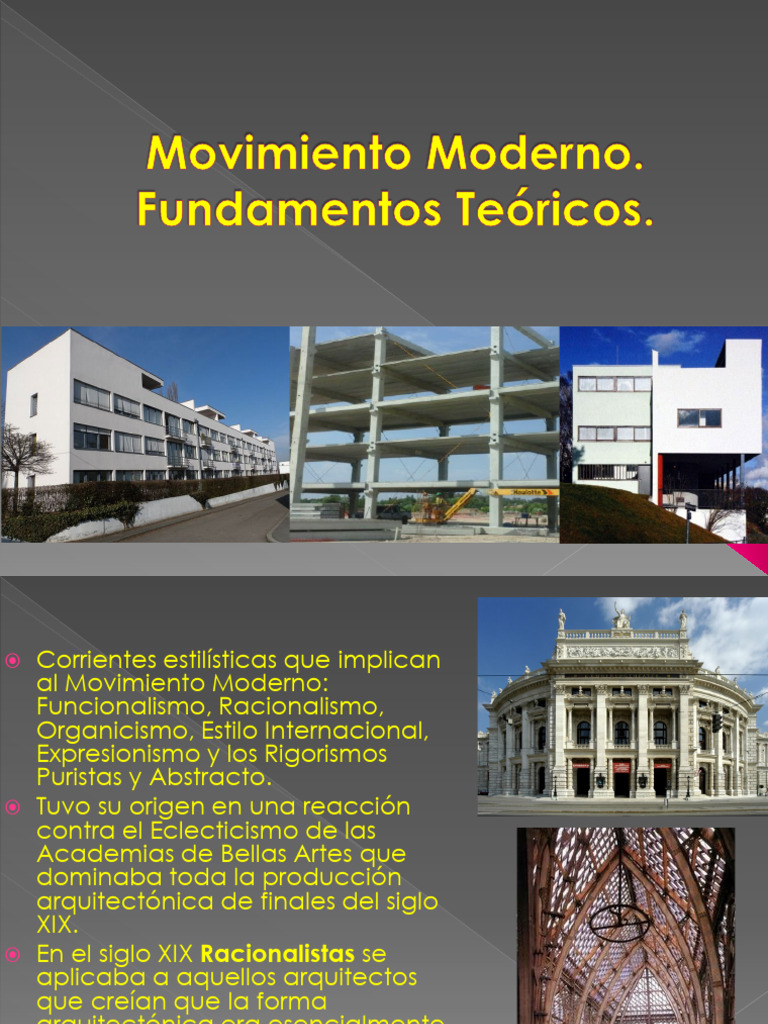 Fundamentos Teóricos Del Movimiento Moderno | PDF | Art Nouveau