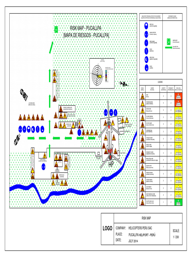 Mapa de Riesgos - Empresa de Transporte Aereo Con Helicóptero | PDF | Energy Technology | Safety
