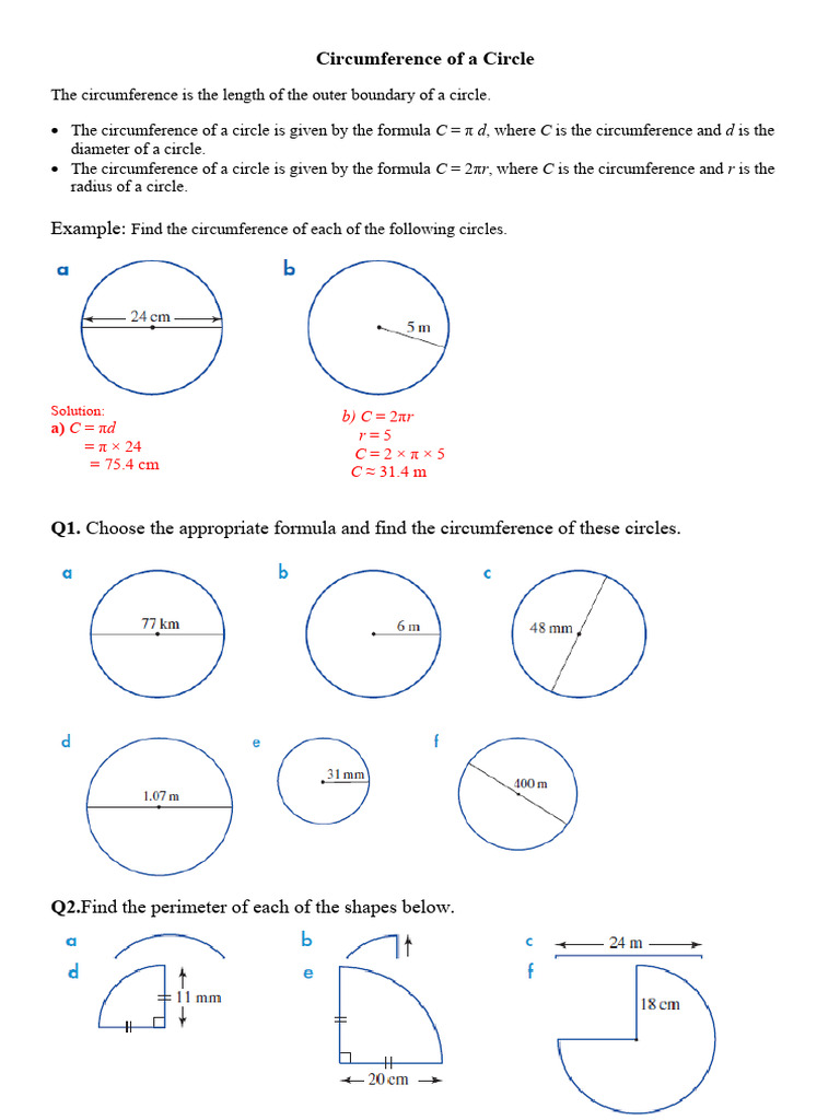 Circumference of A Circle | PDF