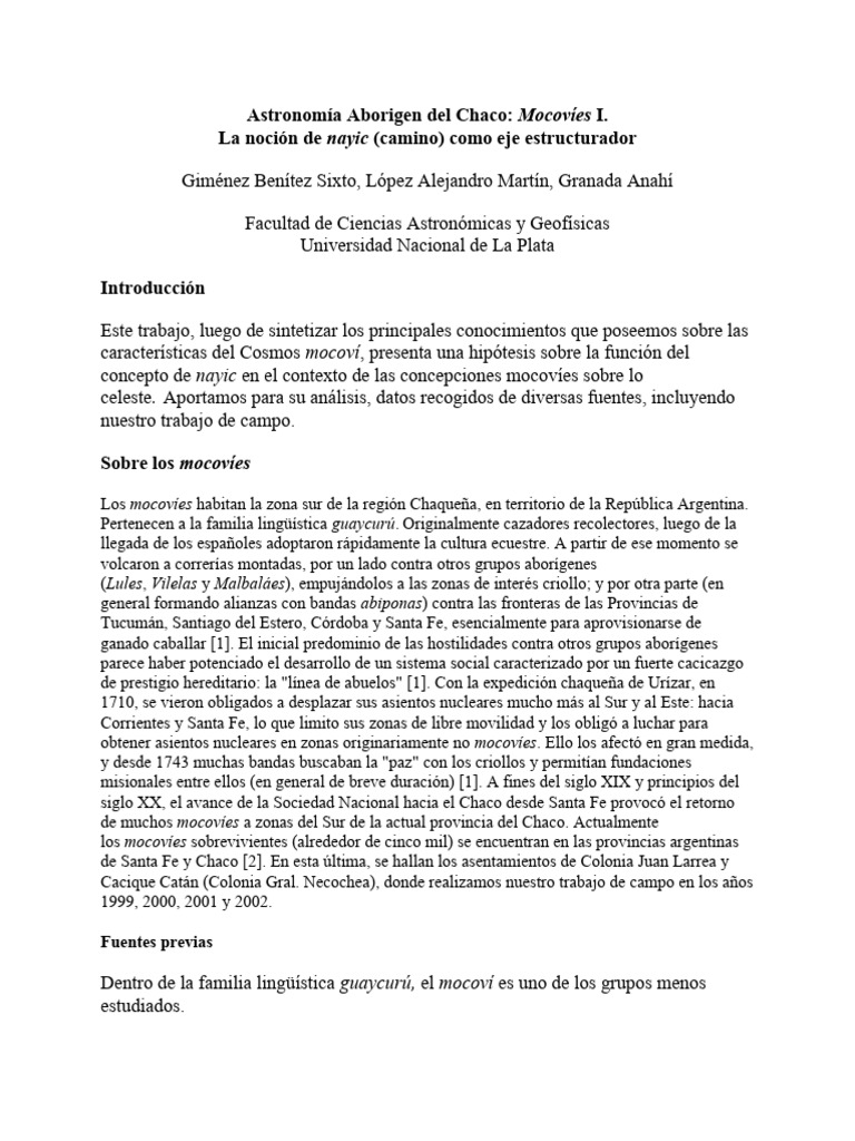 Astronomía Aborigen Del Chaco | PDF | Vía láctea | Constelación
