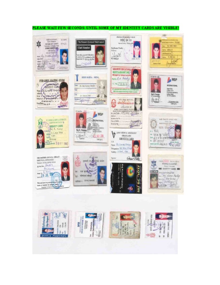 18 Identity Cards | PDF