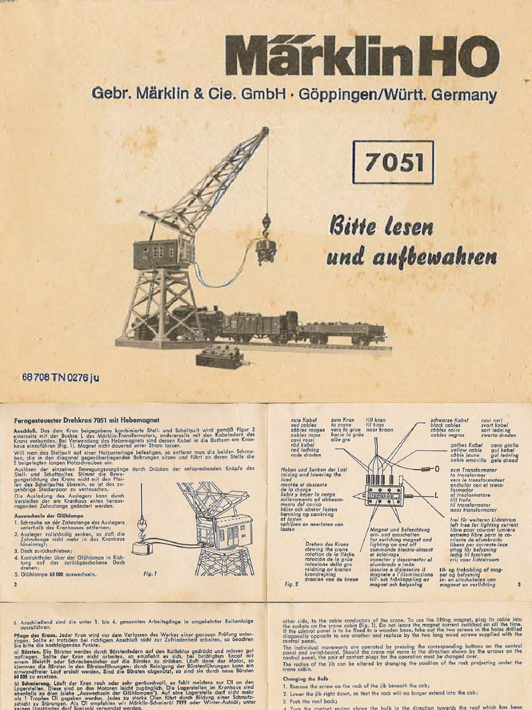 Marklin 7051 Crane Manual de | PDF