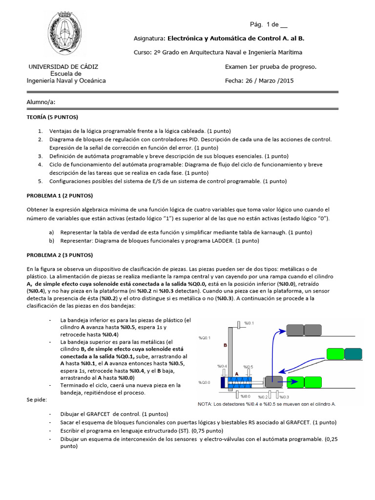 Primera Prueba de Progreso 2015 | PDF | Programa de computadora | Programación