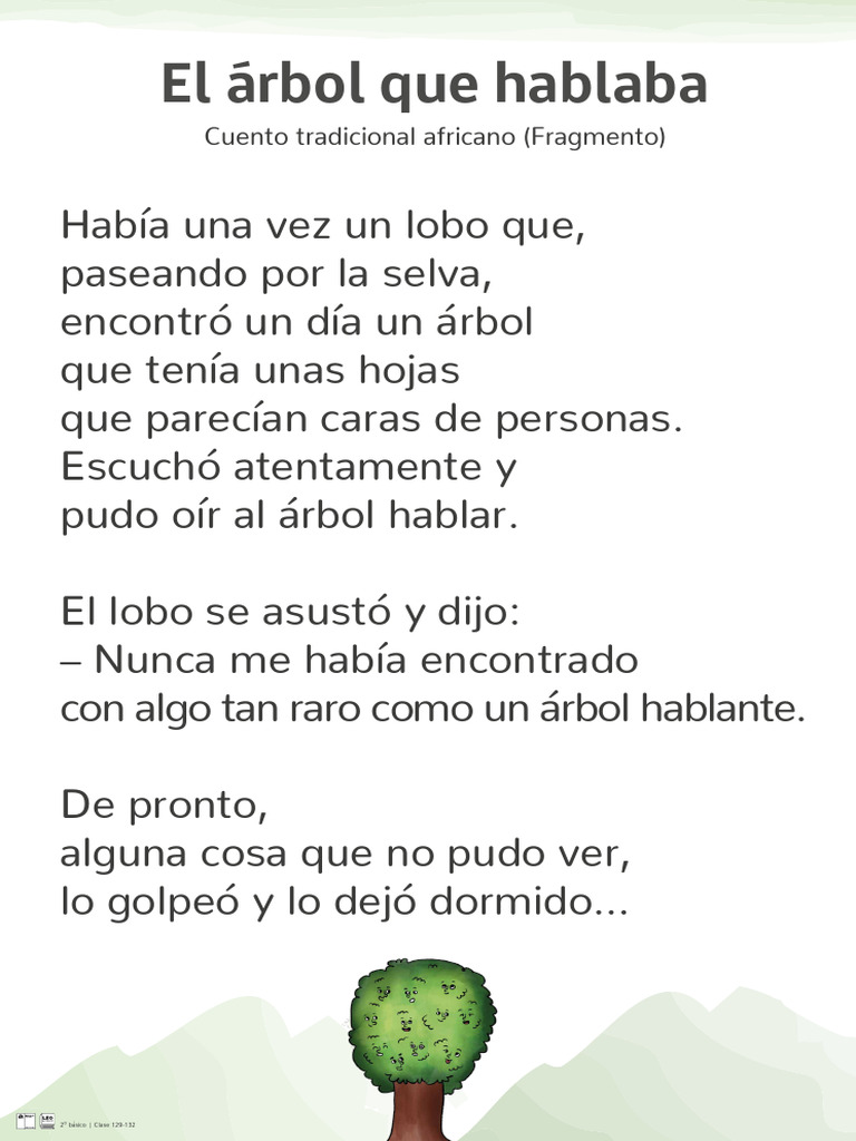 CUENTO El Árbol Que Hablaba | PDF