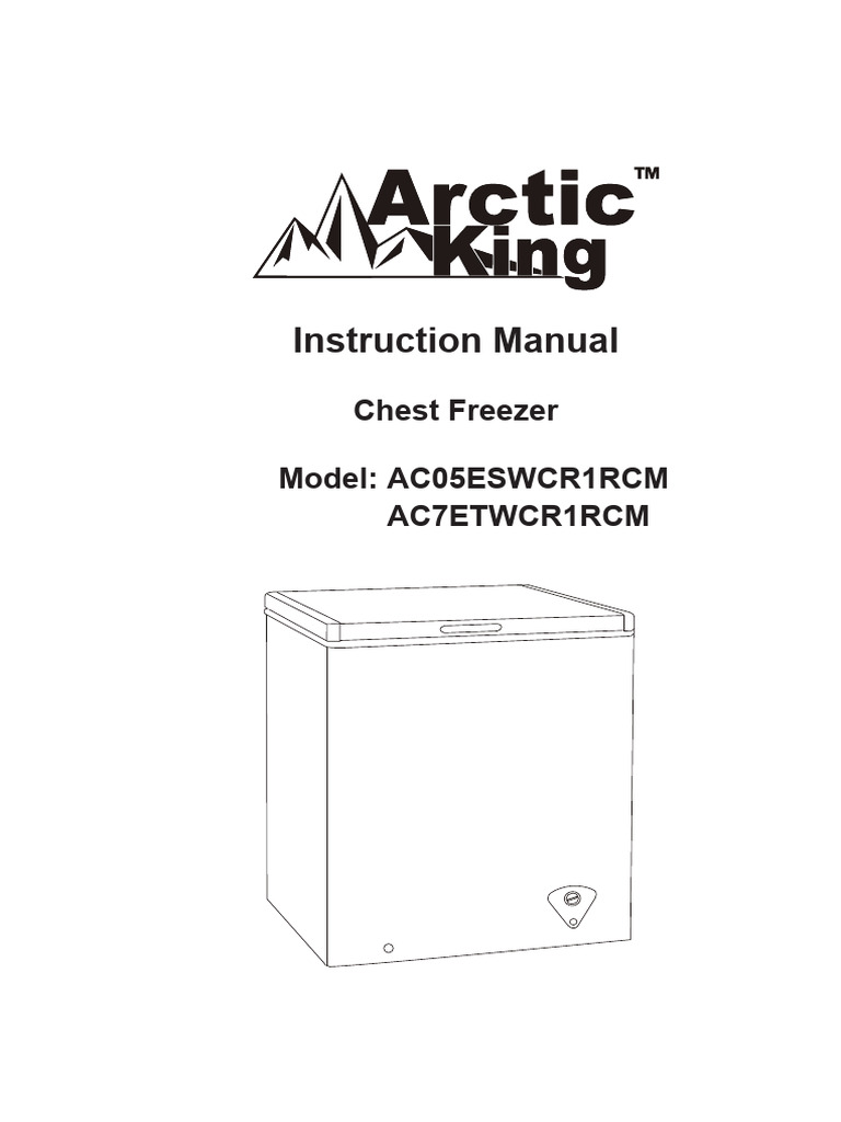 Chest Freezer AC05ESWCR1RCM Manual | PDF | Refrigerator | Temperature