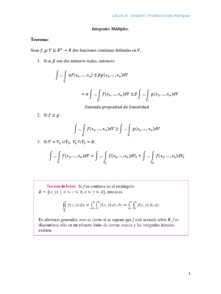 Integrales Múltiples y Cambio de Variables | PDF | Integral | Conceptos matemáticos