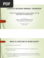 A Sample Record of Work Format | PDF