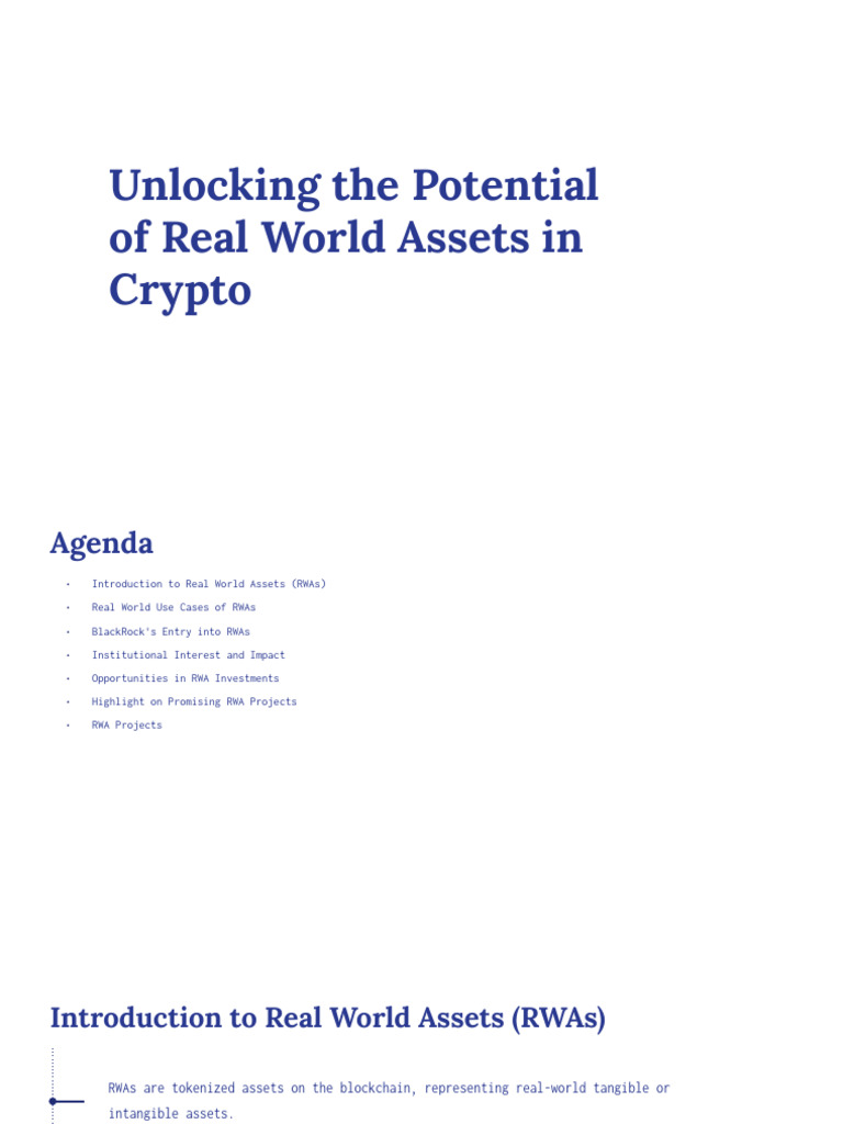 Unlocking The Potential of Real World Assets in Crypto | PDF ... Unlocking The Potential of Real World Assets in Crypto | PDF ...