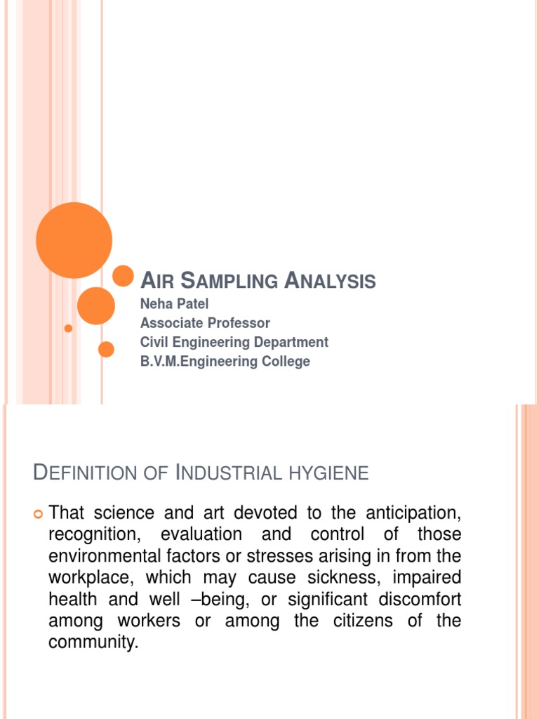 Air Sampling Analysis | PDF | Occupational Hygiene | Prevention