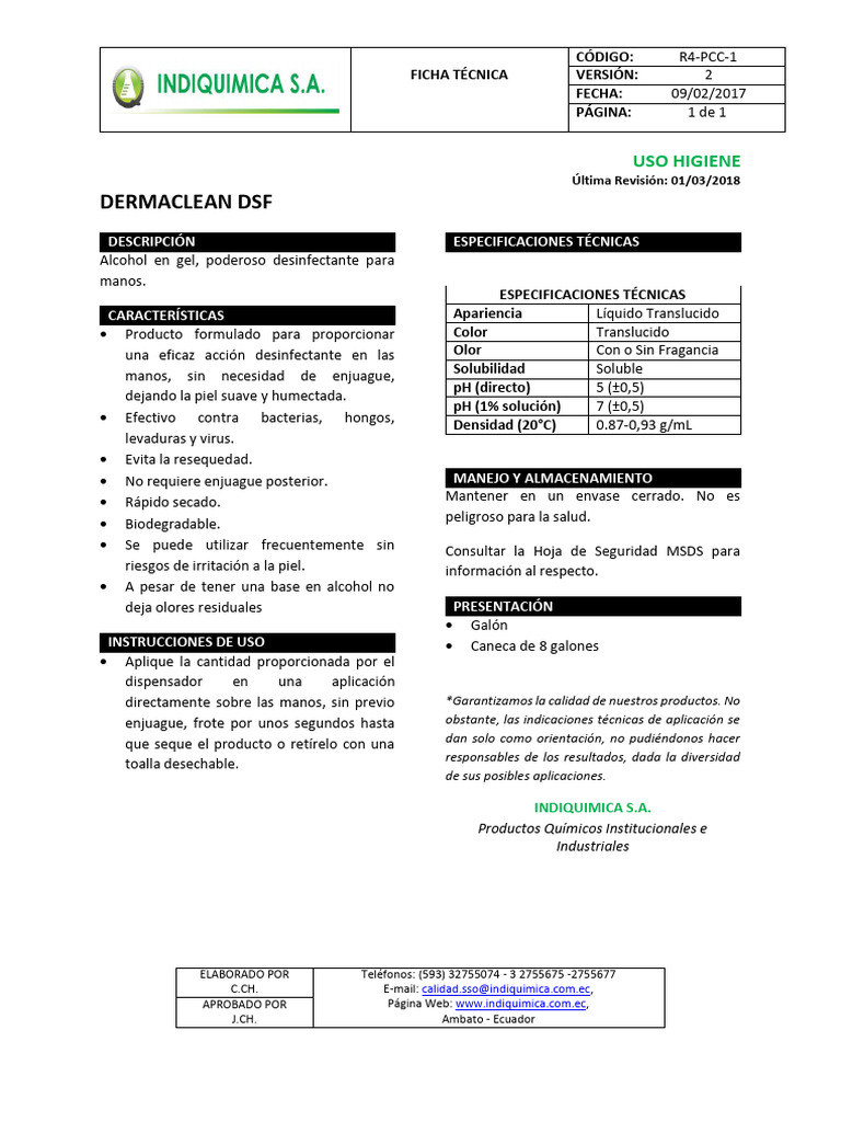 FT Dermaclean DSF | PDF