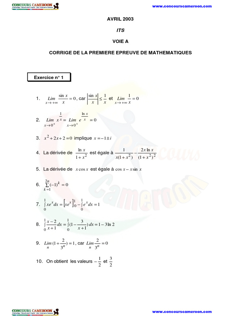 ITSA2003 C | PDF | Analyse mathématique | Mathématiques