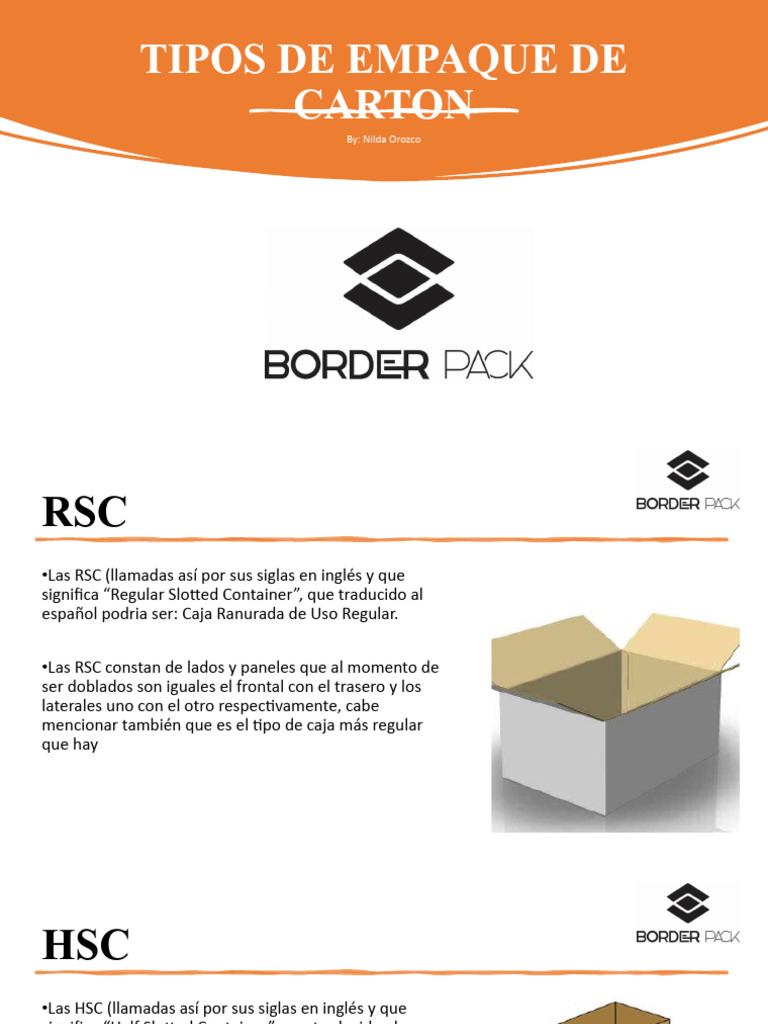 Tipos de Empaque de Carton | PDF | Papel | Cartón