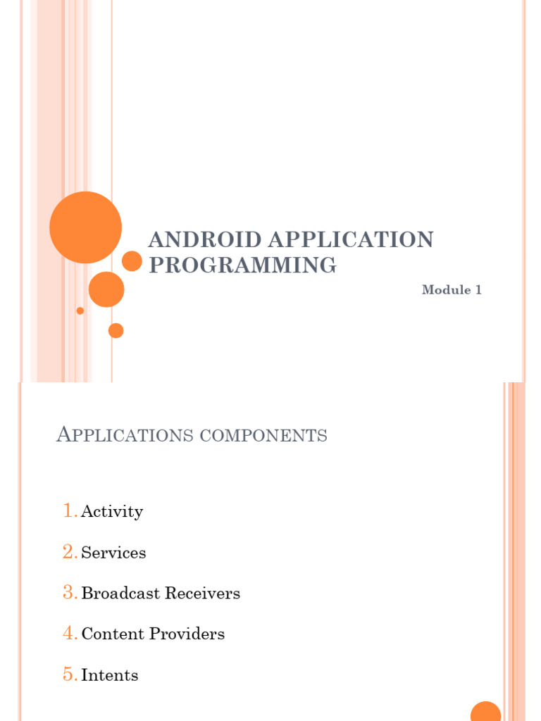 Module -1 | PDF | Android (Operating System) | Mobile App