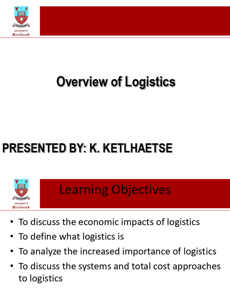Overview of Logistics | PDF | Logistics | Marketing