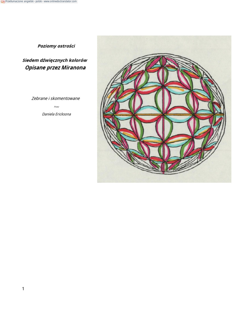 Focus Levels - Seven Resonant Colors Described by Miranon - En.pl | PDF