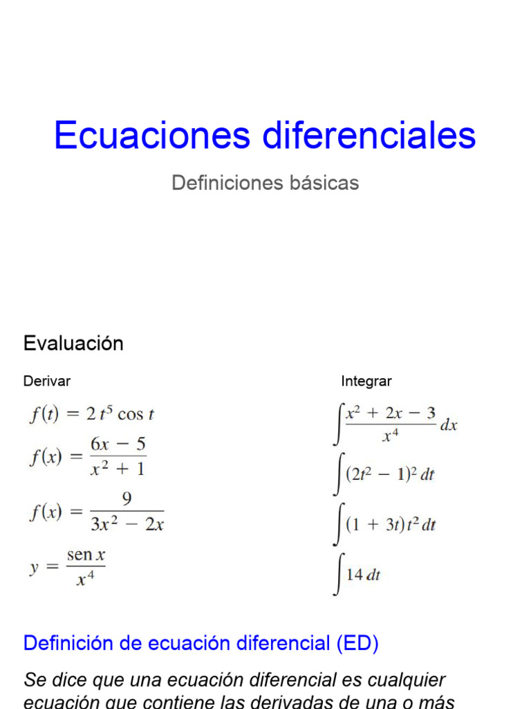 Introducción A Las Ecuaciones Diferenciales | PDF | Ecuaciones | Ecuaciones diferenciales