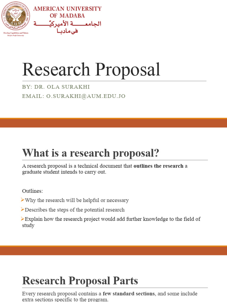 Lecture-7 Research Proposal | PDF | Methodology | Survey Methodology