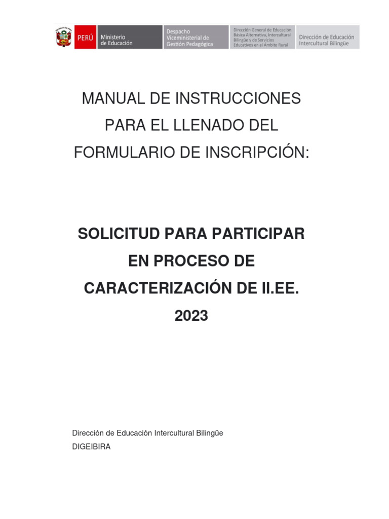 Manual de Instrucciones para El Llenado Del Formulario de Inscripción ...