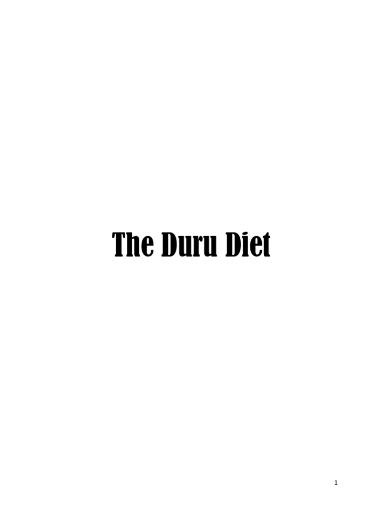 The Duru Diet. 2024 Edition | PDF | Atoms | Thought