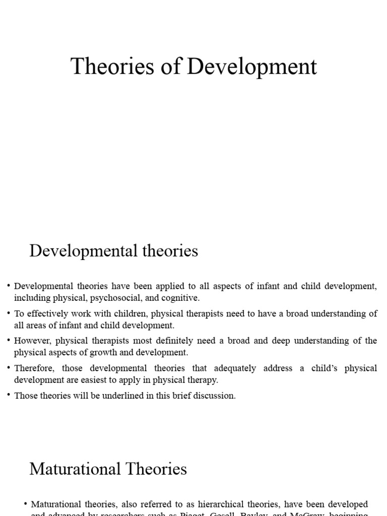 3) Theories of Development | PDF | Learning | Child Development