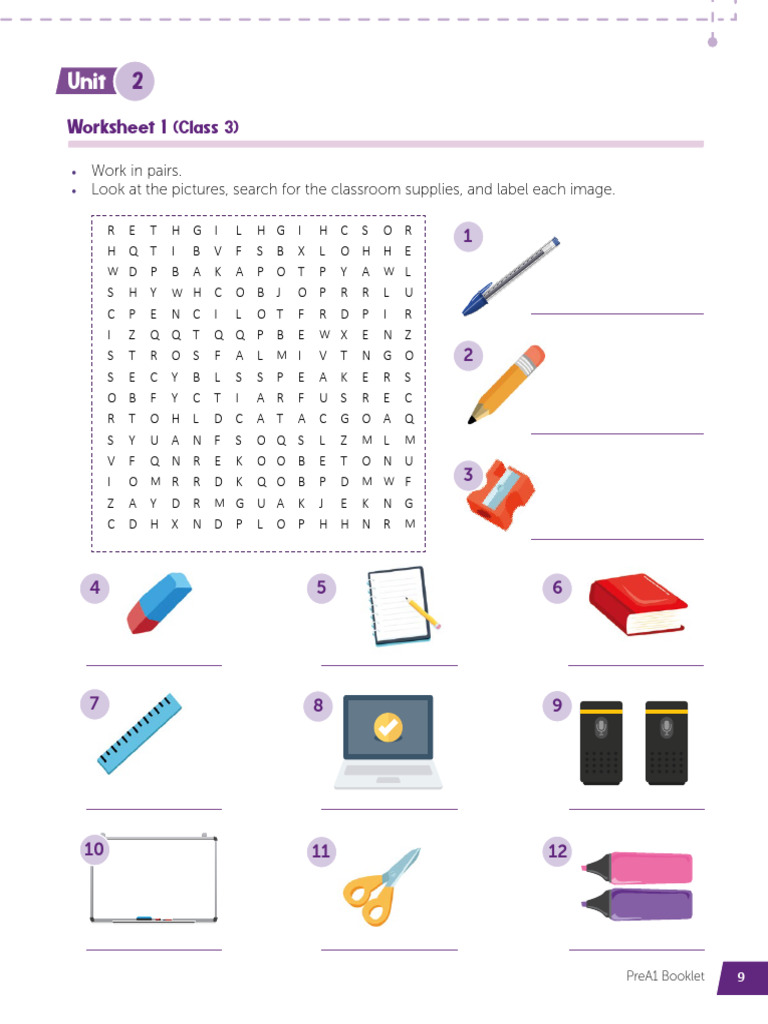 Cuadernillo de Trabajo - English PreA1. III Cilo y Eduación Media - Removed | PDF