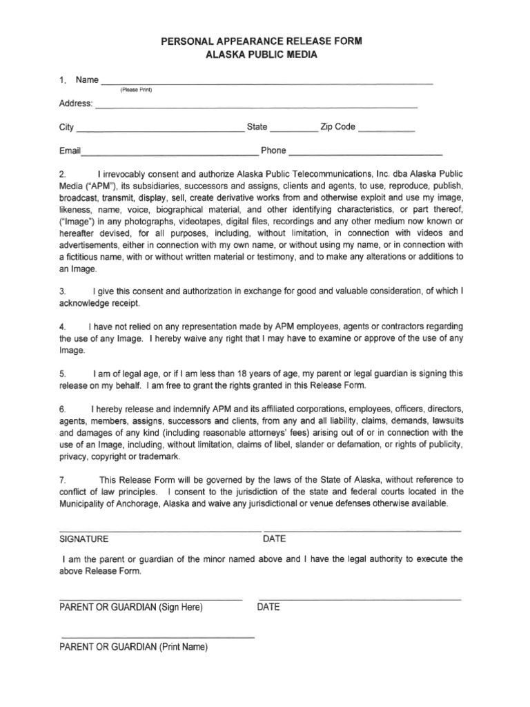 AKPM Release Form | PDF