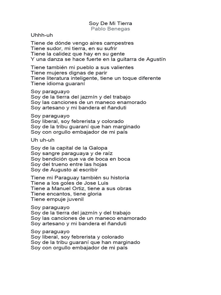 Soy de Mi Tierra | PDF