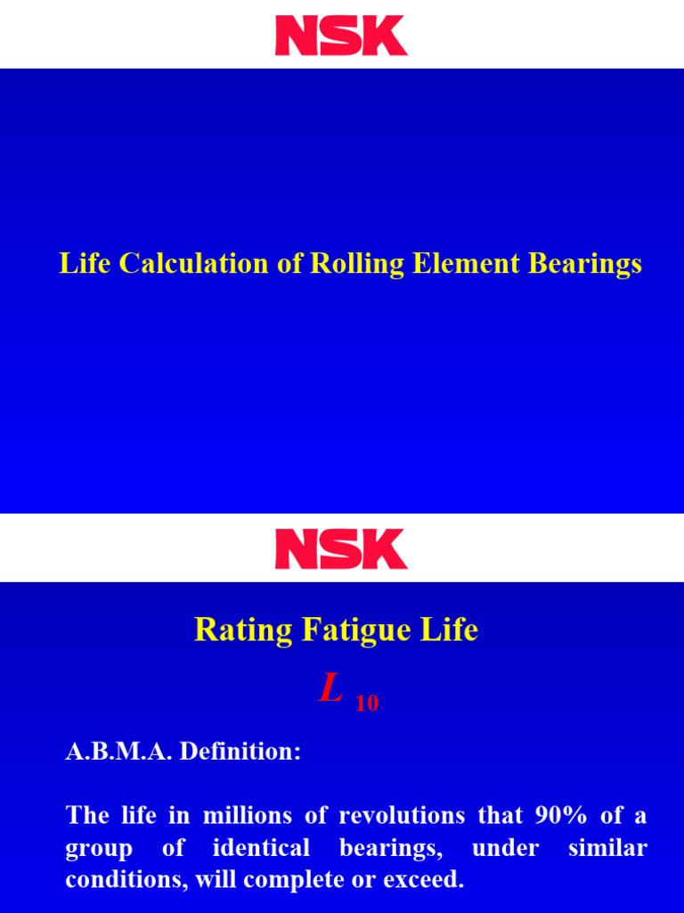 Bearing Life | PDF | Bearing (Mechanical) | Materials Science