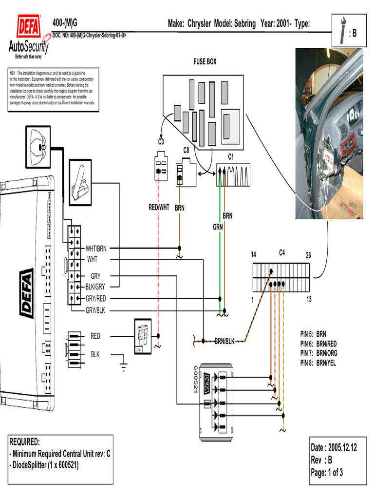 400 (M) G Chrysler Sebring 01 B | PDF