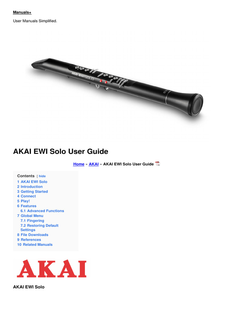 ewi-solo-manual | PDF