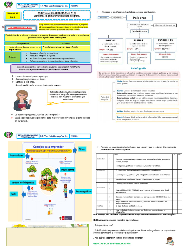 Día 1 Semana 18 Primera Version de Infografia | PDF | Infografia ...